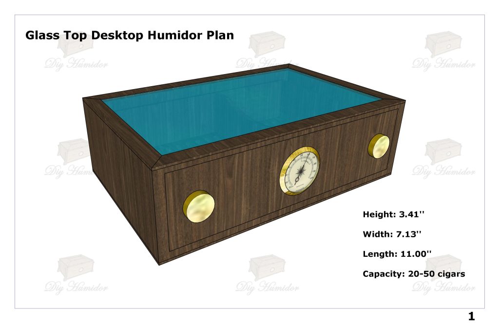 Glass Top Desktop Humidor Plan, Best Woodworking Humidor Plans PDF ...